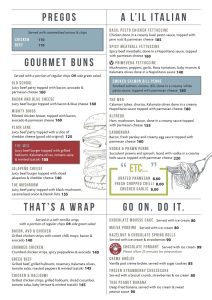 Higherground Restaurant | Menu